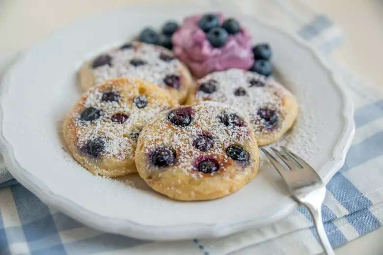 Pancakes na blueberry