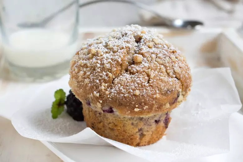 Muffins de Blackberry Crumble