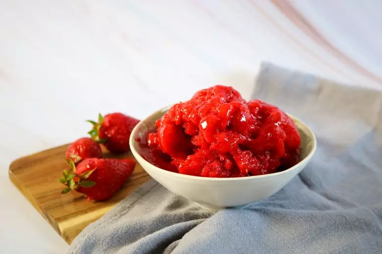 Strawberry granita