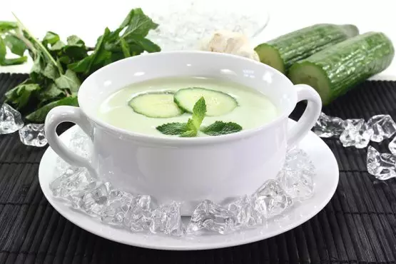 Studená okurková polévka - recept