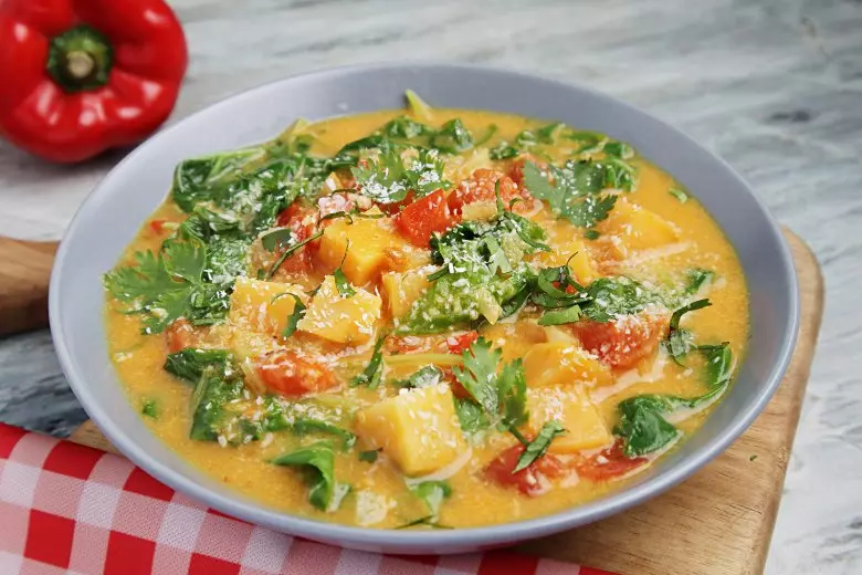 Spinach Potato Coconut Curry