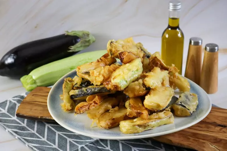 Zucchini cà tím Tempura