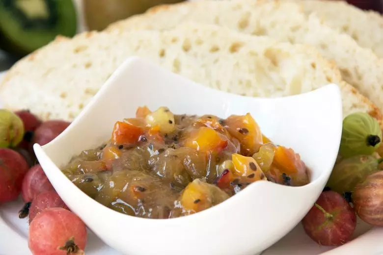 Gooseberry nectarine jam