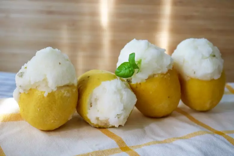 Lemon sorbet nebasil