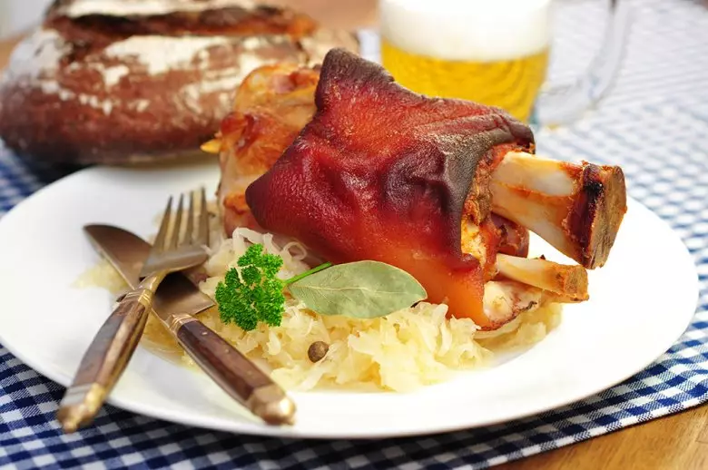 Pork knuckle with sauerkraut