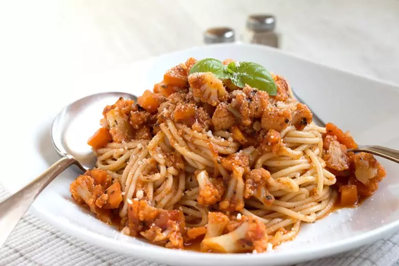 Pasta met Blomkool Bolognese