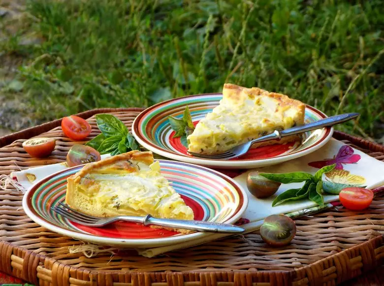 Courgette quiche