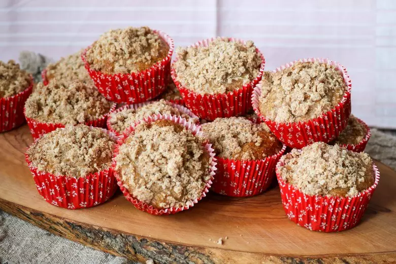 Muffins veganos de naranja