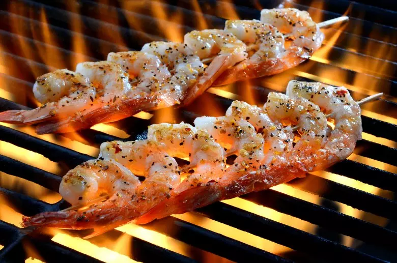 Grilled shrimp skewers