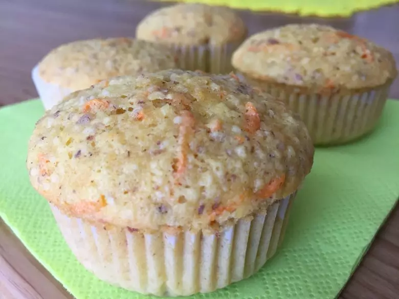 Muffins de pastanaga amb ametlles